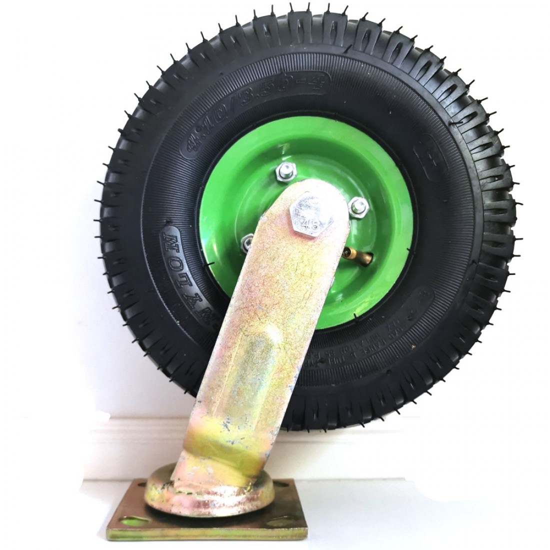 4x 10 Inch Swivel Castor Caster Pneumatic Tyres Wheels Trolley Cart ...