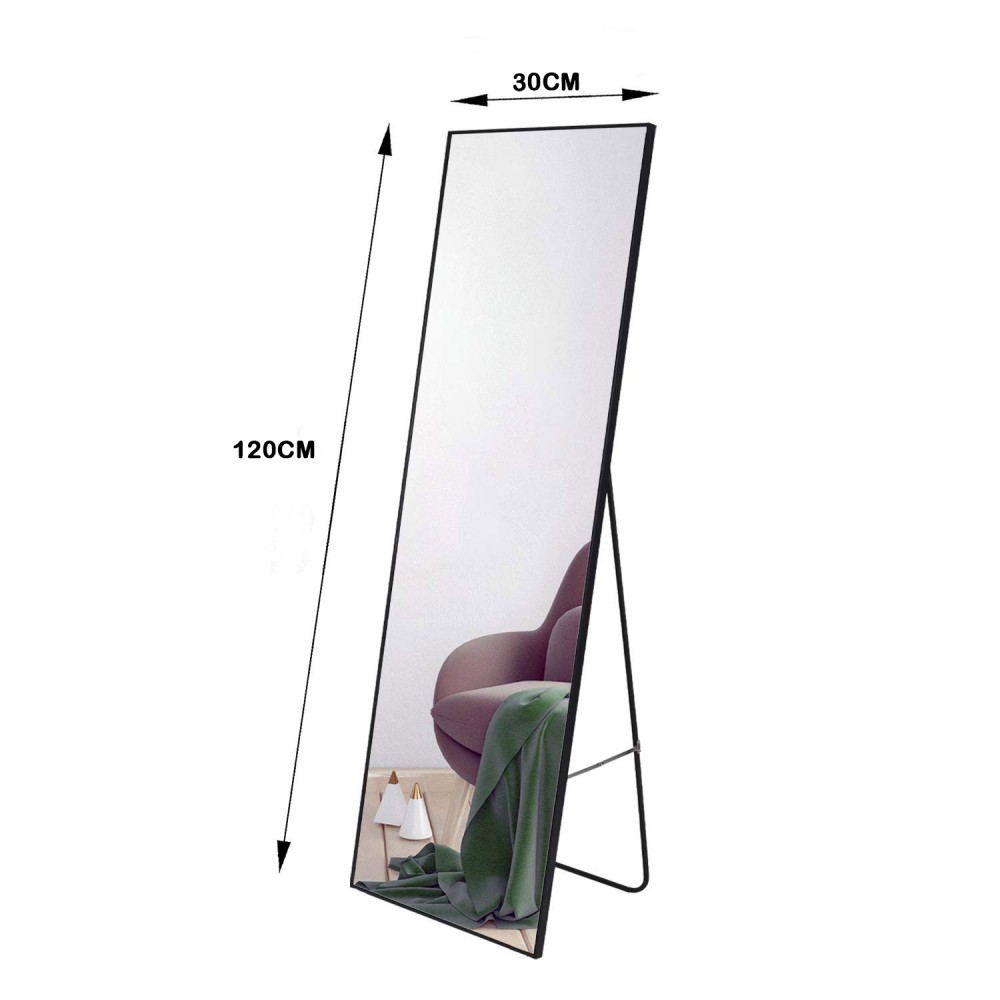 30x120CM Framed Slim Design Full Body Mirror Wall Mounted Bedroom ...